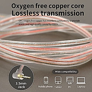 KZ HiFi in Ear Earphones for Music Lover,KZ EDC X Dynamic Driver IEM Earbuds Headphone, Budget Headsets for Gaming and Sports (Transparent Gray, Without Mic)