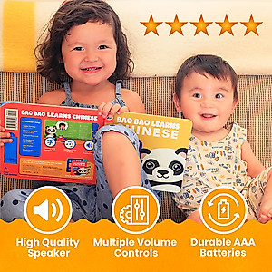 Bao Bao Learns Chinese Vol. 3, Chinese Books for Kids, Chinese New Year Gifts, Chinese Baby Book, Mandarin Chinese Board Books for Children, Chinese Learning Book, Bilingual Book & Musical Toys