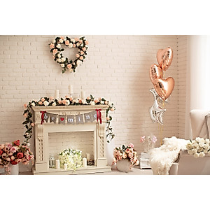 Be Mine Valentines Day Banner - Red Ribbon Heart Mantle Decor - Valentine's Burlap Garland Home Decoration - Valentine Engagement Photo Party Props by Jolly Jon