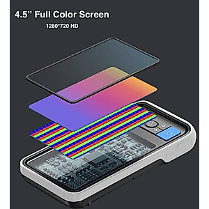 Digital Otoscope with 4.5" Screen & 3.9mm Ear Camera & 32GB Card, 6 Adjustable LEDs, 2500mAh Rechargeable Battery, IP67 Waterproof, Ear Wax Removal Tool, Supports Photo Snap and Video Recording