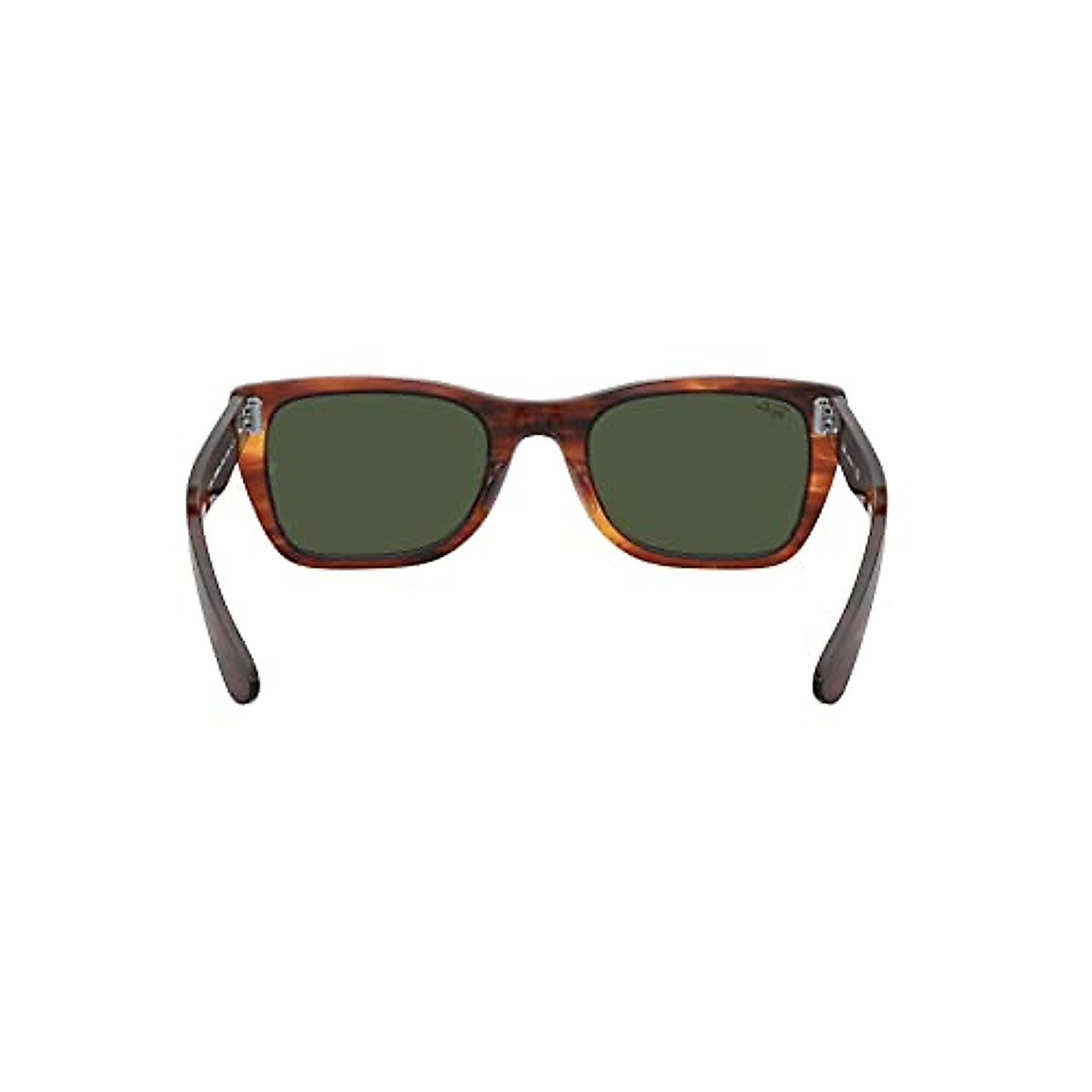 Ray-Ban RB2248 Caribbean Rectangular Sunglasses, Striped Havana/G-15 Green, 52 mm