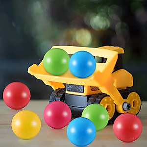 Civaner Multi-Colored Replacement Toy Balls Crush Proof Bulldozer Balls Soft Plastic Air-Filled Ocean Balls for Toddlers 1.75 Inch Balls Toys (9 Pieces)