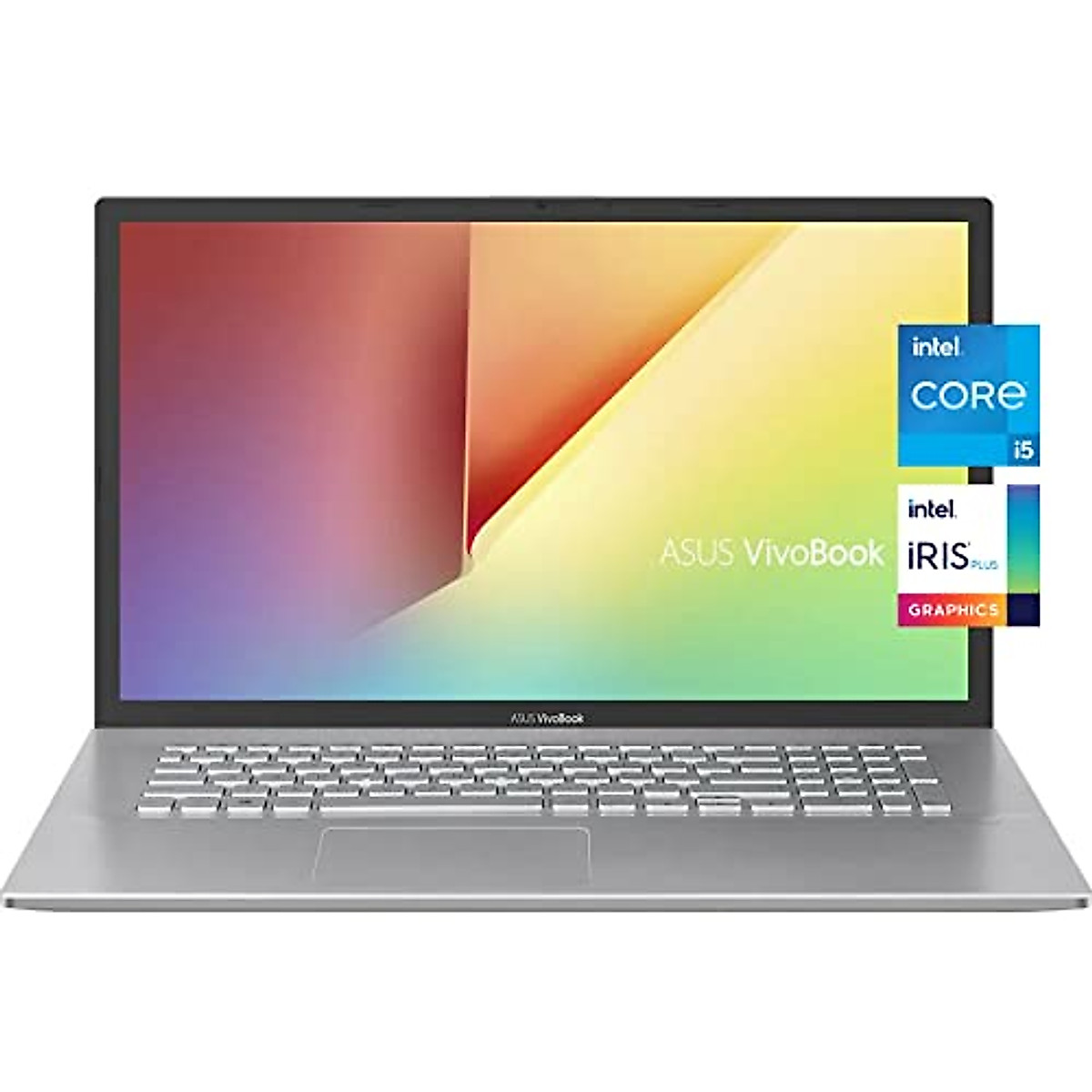 ASUS 2022 VivoBook 17 K712EA Thin and Light Laptop, 17.3” FHD Display, Intel Core i5-1135G7, 16GB DDR4 RAM, 512GB PCIe SSD, Backlit Keyboard, Wireless-AX, HDMI, Windows 10, Silver