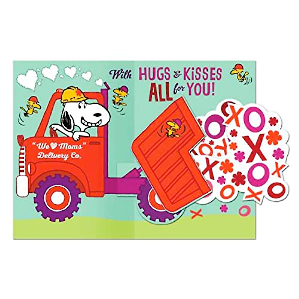 Hallmark Pop Up Peanuts Mothers Day Card or Birthday Card for Mom (Snoopy, Hugs and Kisses for You) (0599MBC7615)
