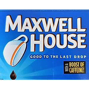 Maxwell House Morning Boost Medium Roast Ground Coffee with a Boost of Caffeine (26.7 oz Canister)