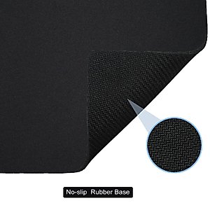 Cyanbone Small Mouse Pad 3 Pack, Mini Mouse Pads for Wireless Mouse and Laptop Computer, Portable Mousepad with Non-Slip Rubber Base & Waterproof Surface - Black -5.5 x 7 in