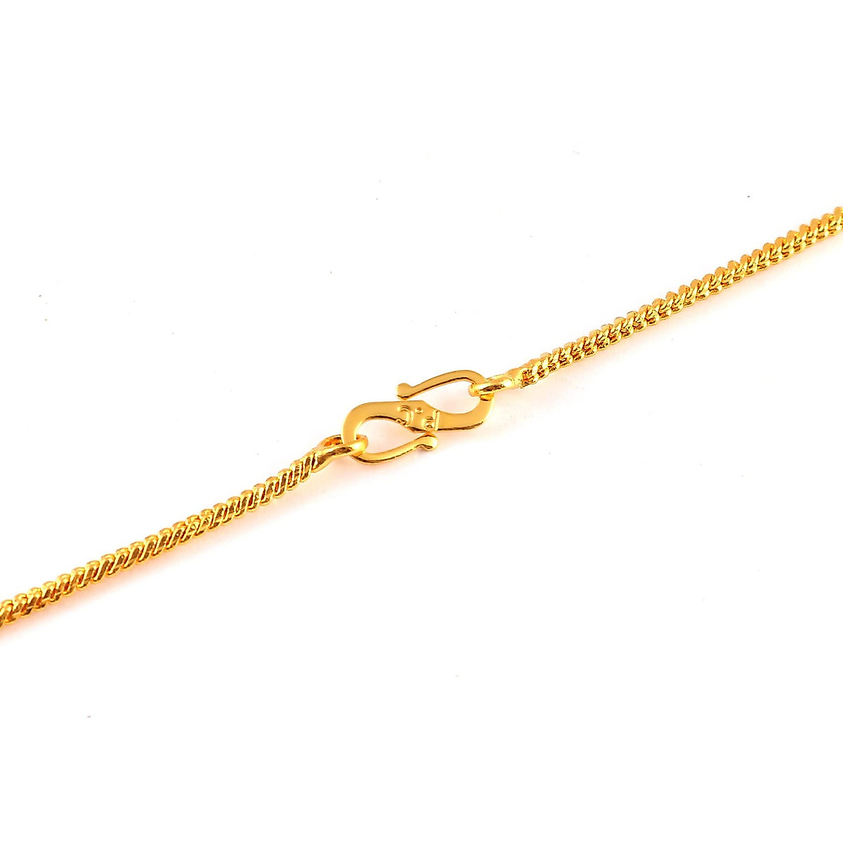 JewarHaat Chain Indian K Gold Plated Handmade Daily Use Fashionable Link Jewelry for Men, Women (Simple Square Design)
