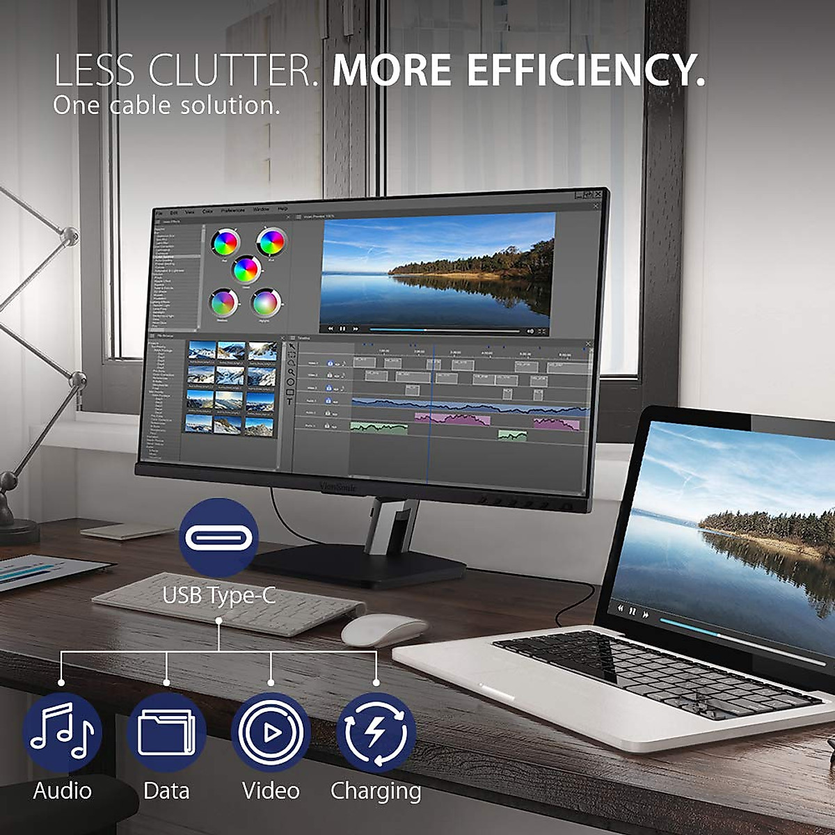 ViewSonic TD2455 24" 1080p IPS 10-Point Multi Touch Screen Monitor (Renewed)