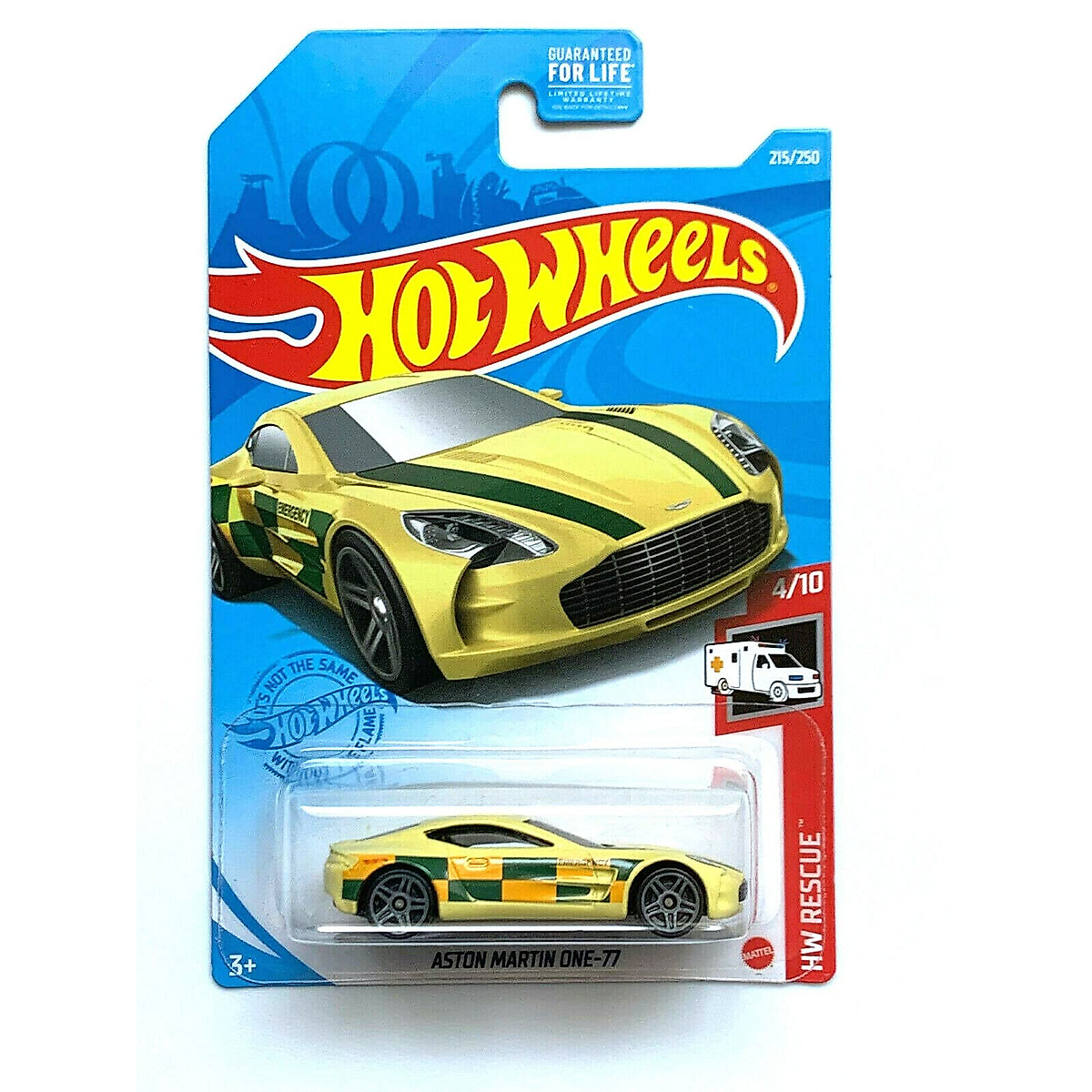 DieCast Hotwheels Aston Martin One-77, HW Rescue 4/10 [Yellow] 215/250