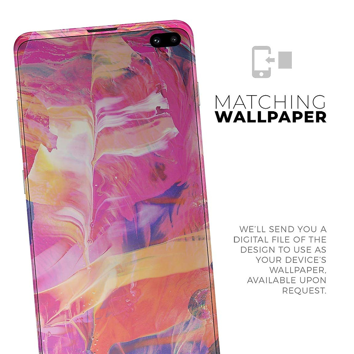 DesignSkinz Liquid Abstract Paint Remix V68 Protective Vinyl Decal Wrap Skin Cover Compatible with The Samsung Galaxy S20 (Screen Trim & Back Glass Skin)