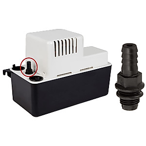 Little Giant CV-10 Check Valve for the following Little Giant Series Condensate Pumps - VCC, VCMA, VCL-14 and VCL-24, 1/4-inch MNPT x 3/8-inch Barbed, Black, 599065