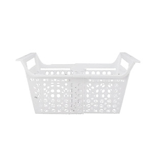 TOPINCN Freezer Storage Organizer Baskets with Handle PP Chest Freezer Basket Expandable Deep Freezer Organizer Bin Heavy Load Chest Freezer Accessory for Kitchen (L)