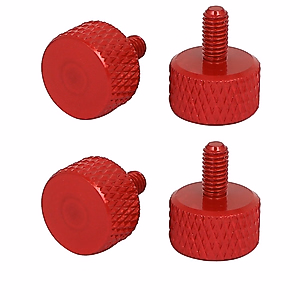 Aexit Computer PC Cleaning & Repair Graphics Card Aluminum Alloy Knurled Thumb Screws Wine Red Computer Screws M3x6mm 4pcs