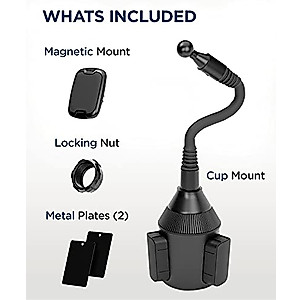 Encased Cup Phone Holder for Car, Magnetic Universal Cupholder Cellphone Mount for iPhone 11/12/13/14 Pro Max & Samsung S8/S9/S10/S20/Plus/Ultra