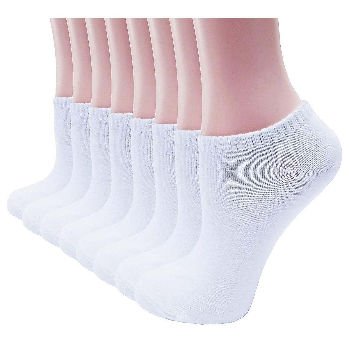 WEUSMAY Ankle No Show Socks for Boys Girls Casual and Athletic Youth Kids Low Cut Socks 8 Pairs (Shoe Size: 2.5-6.5)
