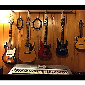 VEIDIA 6 Pcs Guitar Hangers Keep Hook Holder Wall Mount for All Size Guitars, Bass, Mandolin, Banjo