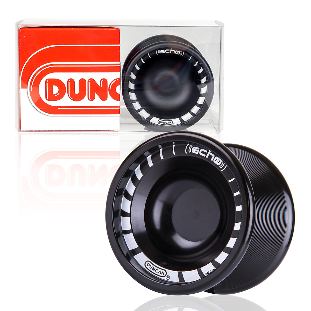 Duncan Toys Echo 2 Yo-Yo [Black], Unresponsive Pro Level Yo-Yo, Concave Bearing