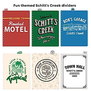 Innovative Designs Schitt’s Creek Tab Journal Notebook - Rose Apothecary, Spiral Bound, 144 Lined Pages, 8 x 7 inches