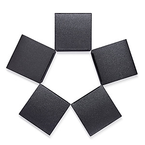 Quotidian Luxury Glitter Paper Gift Boxes 4x4x4 for Gift Wrapping Cookie Bakery Treat Candy Chocolate Party Favor Wedding Holiday Birthday Decoration, Pack of 12 (Black)