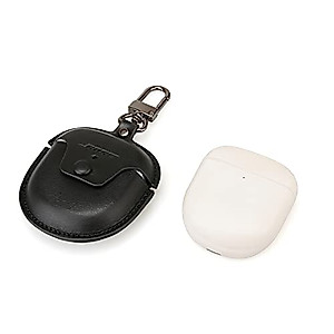 for bose quietcomfort earbuds ii case cover protector headphones accessories qc 2 cowhide leather 2022 new (Black)
