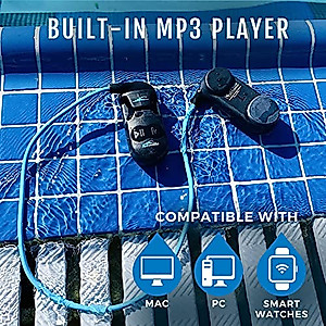 H2O Audio Sonar IPX8 - Bluetooth Bone Conduction Headphones with MP3 Player - Wireless, Open Ear Waterproof Headset for Swimming, Underwater Activities, Sports, Workouts