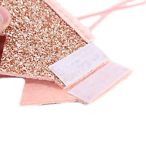 Glitter Birthday Crown - Photo Booth Props, Party Hat for Baby's 1st Birthday (Pink and Gold)