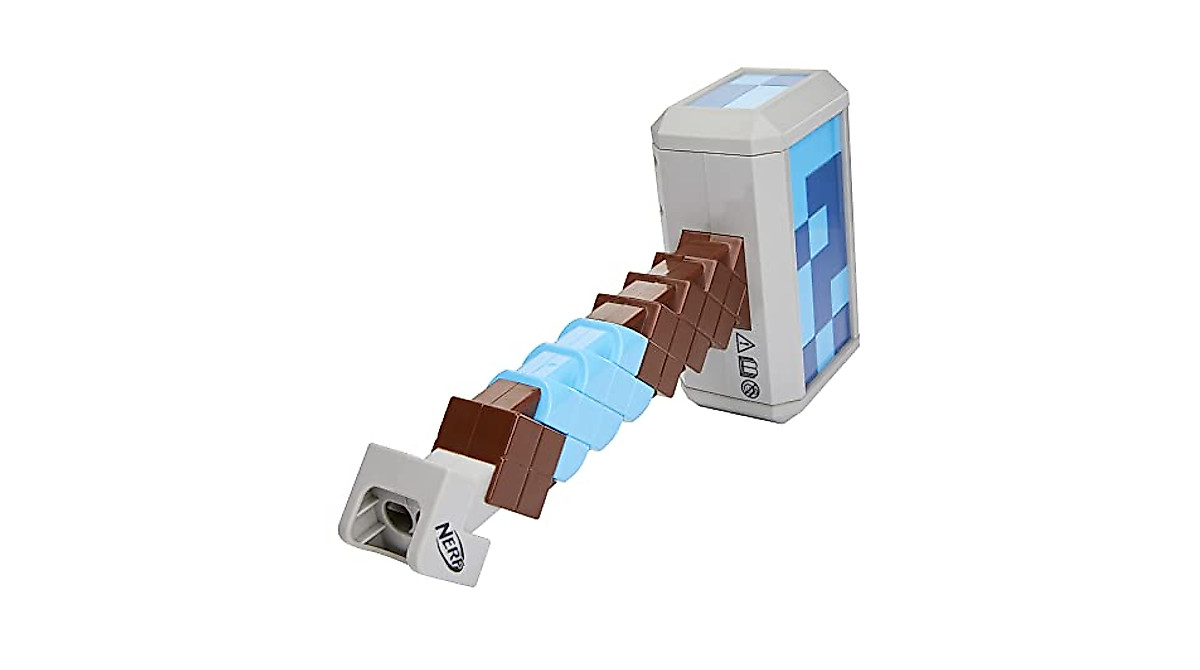 NERF Minecraft Stormlander Dart-Blasting Hammer, Fires 3 Darts ...