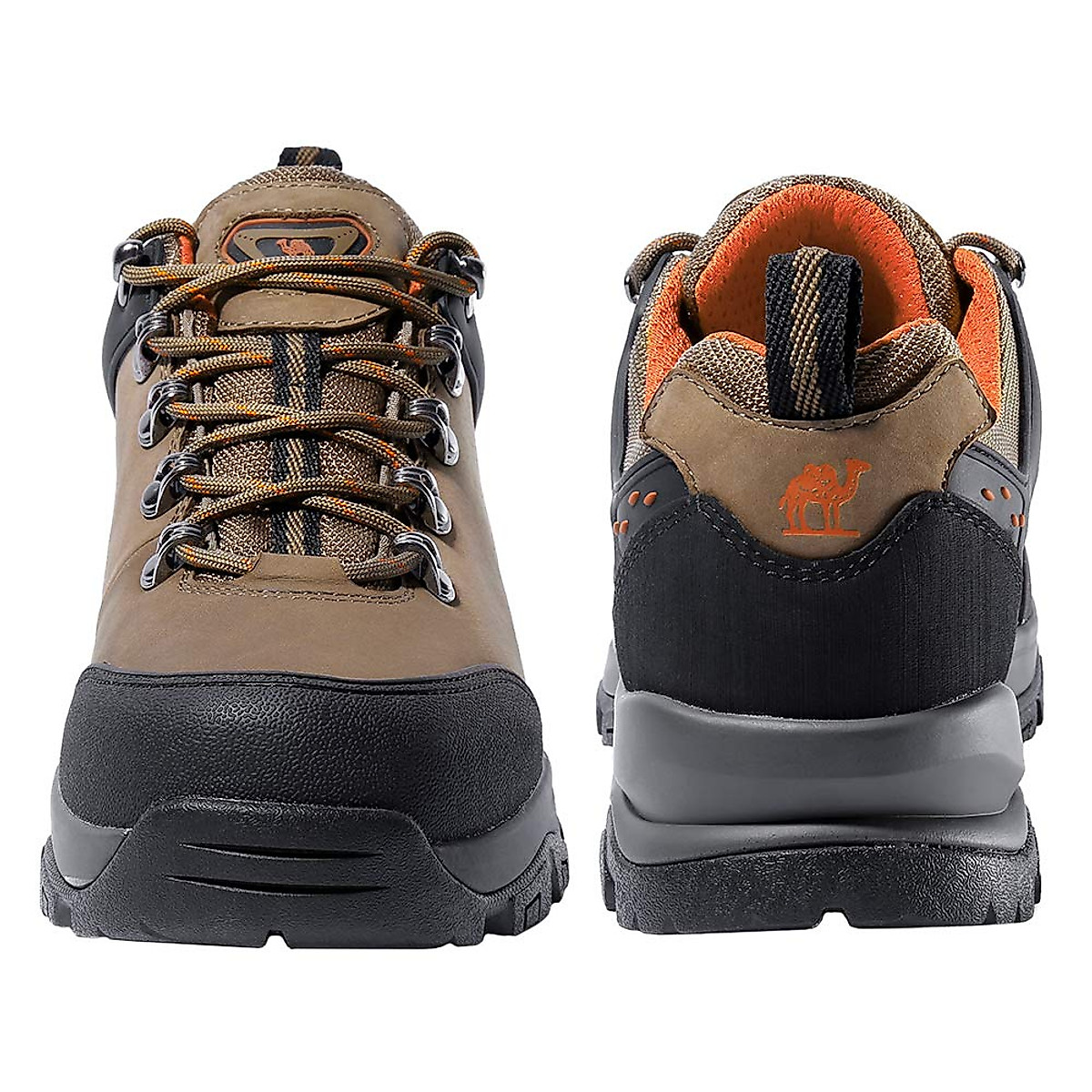 CAMEL CROWN Men's Hiking Shoes Low Top Trekking Boots Non-Slip Walking Sneakers for Outdoor Work Trail Casual (Khaki, 10)