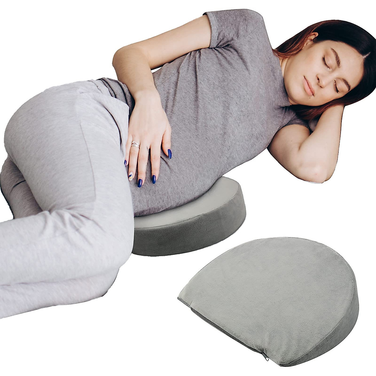 Wesiti 2 Pcs Pregnancy Wedge Pillows for Side Sleeping Small Wedge Pillow Maternity Pillows Belly Pillow for Sleeping Support Body, Legs, Back, Knees Novice Mom Gifts