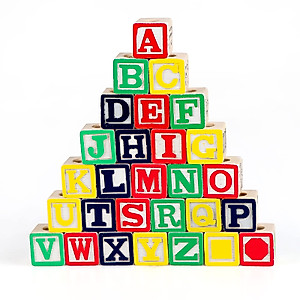 Wooden Alphabet Blocks Truck Wooden Building Blocks Car for Toddlers 28 pcs Stacking Blocks and A Truck Montessori Preschool Learning Toys for Toddlers
