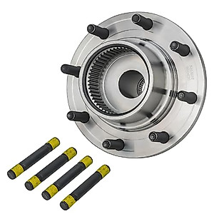Detroit Axle - 4WD Front Wheel Bearing Hubs for 99-04 Ford F-250 F-350 F-450 F-550 Super Duty [DRW; 4-Wheel ABS], 1999 2000 2001 2002 2003 2004 Ford Wheel Bearing and Hubs Assembly Set Replacement