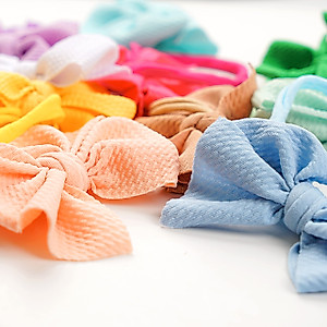 DealEachDay 40 Pieces Baby Hair Bows Headband Nylon Hair Band Stretchy Hairbands Hair Accessories for Newborn Infant Toddlers Kids