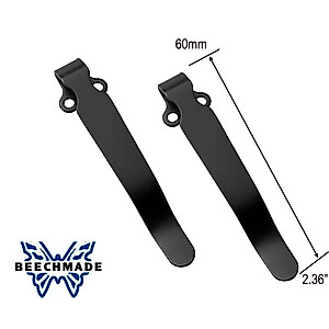 HAISDA Deep Carry pocket clips, Pocket Knife Clip for Knifemaker and DIY Folding Knives, Pack of 2