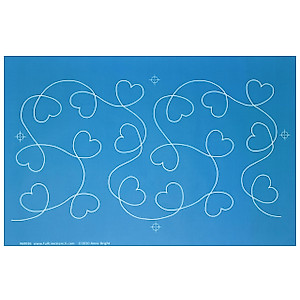 Full Line Stencil 3-Pack Edge to Edge - Cloudy Skies, Large Stipple Meander, & I Love It - Continuous Line Templates for Free Motion Quilting, Domestic Machine, Hand, Long-Arm Quilting