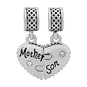 CharmSStory Mother Daughter Son Dangle Beads Charms for Bracelets (Mother Son)