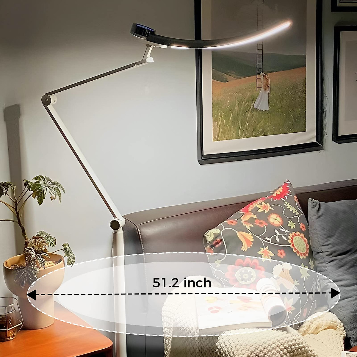 HAPPY NOCNOC LED Floor Lamp Warm/Cool White LED White Floor Lamp