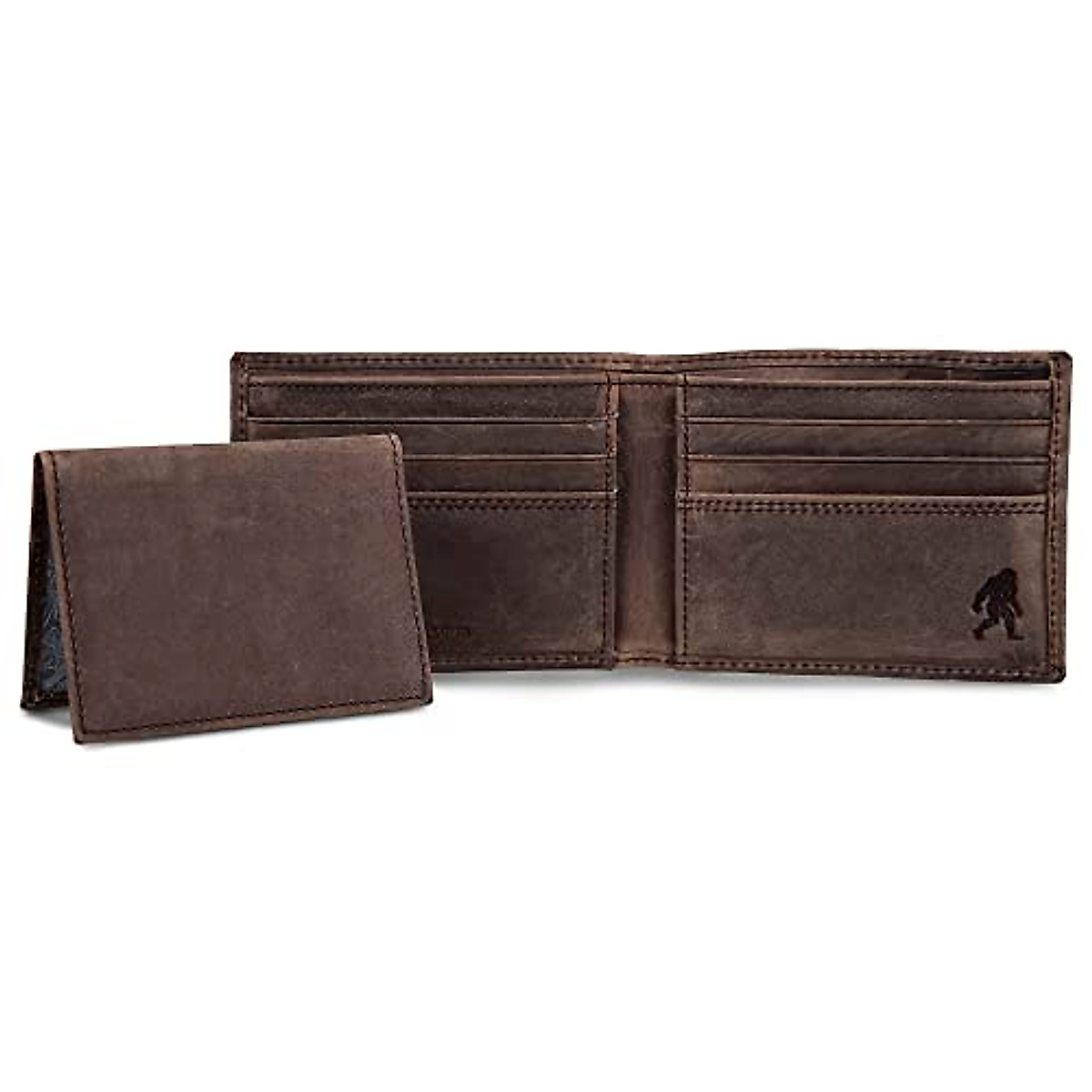 Eddie Bauer Men Signature Bifold Passcase Wallet, Embossed Leather-Tan, One Size