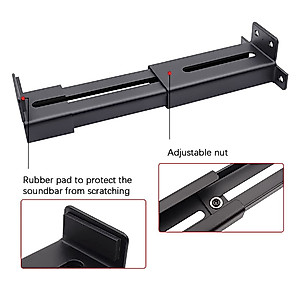 Adjustable Universal Soundbar Mount for Most Sound bar - for Samsung, Vizio, Bose, Roku, JBL, LG, Sony, Onn, Polk, Sonos,TCL, Yamaha Nakamichi, Soundbar Mounts Mounting Bracket