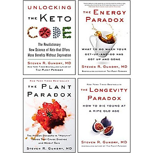 Dr. Steven R Gundry MD 4 Books Collection Set (The Plant Paradox, The Longevity Paradox, The Energy Paradox & Unlocking The Keto Code)