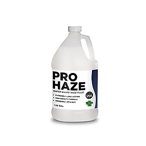 Froggy's Fog Pro Haze High-Performance Haze Fluid for Hurricane Haze 2 and Other Haze Machines, Water-Based Hazer Fluid, 1 Gallon