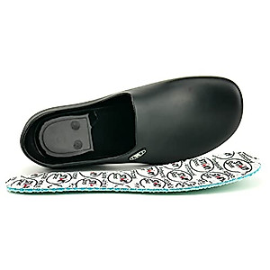 Sticky Nursing Shoes for Women - Professional Waterproof Non-Slip - Hospital Icons (Dentistry - Black, Numeric_8)