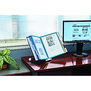DURABLE Desktop Reference System, 10 Double-Sided Panels, Letter-Size, Assorted Colors, SHERPA Design (554200)