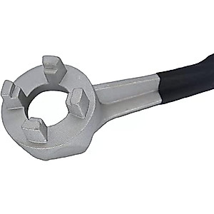 NACHEE Bung Wrench 55 Gallon Drum,Aluminum Drum Wrench Barrel Wrench Drum Opener Tool for Opening 10 15 20 30 50 55 Gallon Drum,with Plastic Comfortable Dip Handle