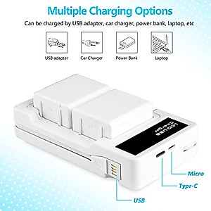2 Pack 3.85V 4800mAh Rechargeable Batteries for Arlo Ultra, Arlo Pro 3 and Arlo Pro 4 with Dual Battery Charger, Battery Replacement for Arlo Ultra, Arlo Pro 3 and Arlo Pro 4 Only - by JESSPOW