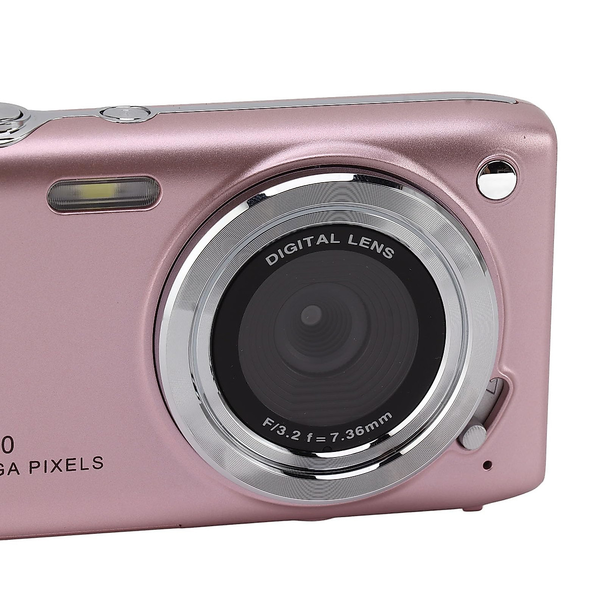 4K Digital Camera, 2.88 Inch IPS Screen, Slim and Lightweight Auto Focus Teen Small Camera, 58MP Auto Exposure for Travel (Pink)