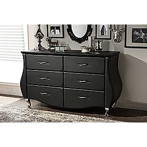 Baxton Studio BBT2039-Black-Dresser Dressers, Medium, Black