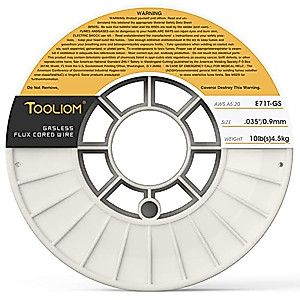 TOOLIOM E71T-GS .035" Diameter 10-Pound Spool Flux Core Self-shielded Carbon Steel Mig Welding Wire