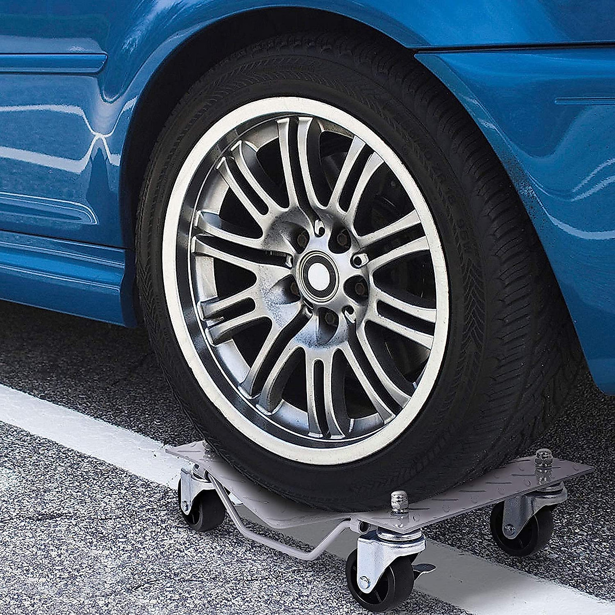 Toolsempire 4 Pieces Tire Wheel Car Dollies, Wheel Dollies Set of 4 Dolly Vehicle Car Casters, 6000lbs Capacity Heavy Duty Tire Skates Dolly (Gray)