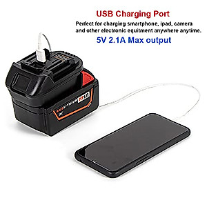 Battery Adapter for Makita 18V Lithium-Ion Cordless Tools, Convert for Milwaukee M18 18V or Dewalt 18V 20V Lithium Battery to Makita 18-Volt BL1830 BL1850 LXT Battery Converter, w/USB Charge Port
