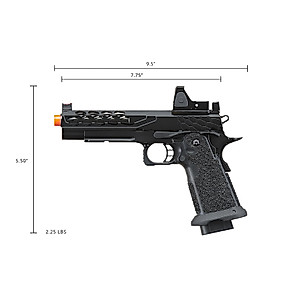 Lancer Tactical STRYK Hi-Capa 5.1 Gas Blowback Airsoft Pistol with Red Dot Reflex Sight